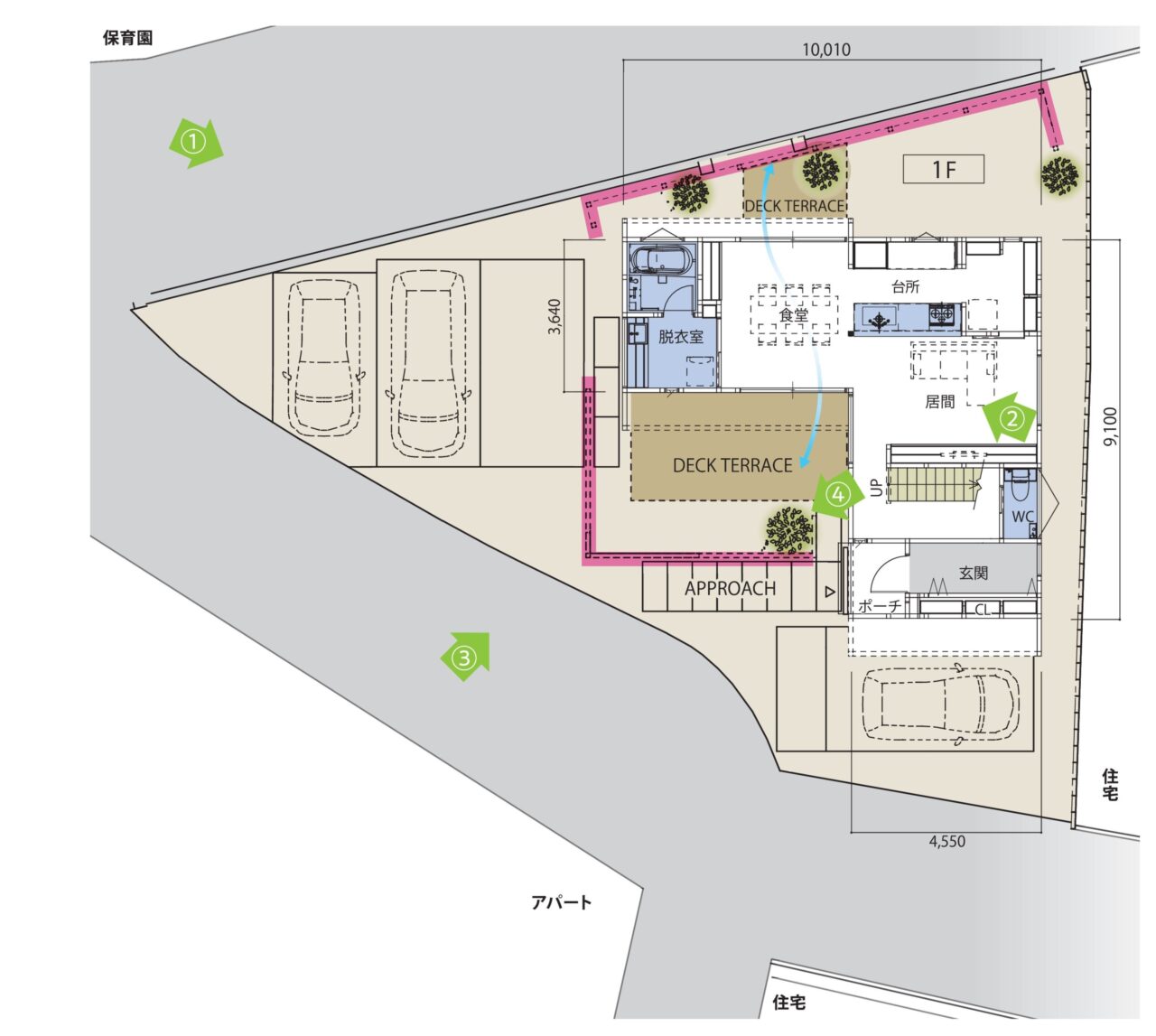 【家づくり】変形地 三角形の敷地の活用・建築家のアイデアについて | 伊駒建設｜日進市 高気密高断熱の家・地熱の家